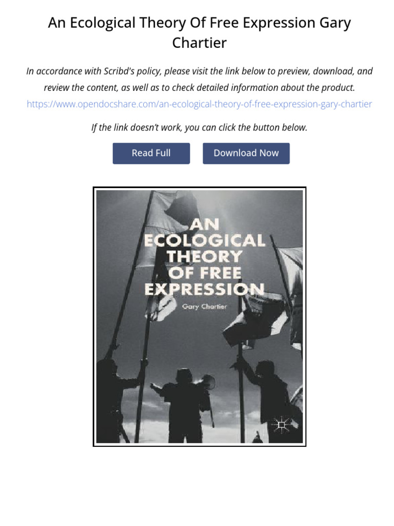 An Ecological Theory of Free Expression Gary Chartier | PDF | Natural ...