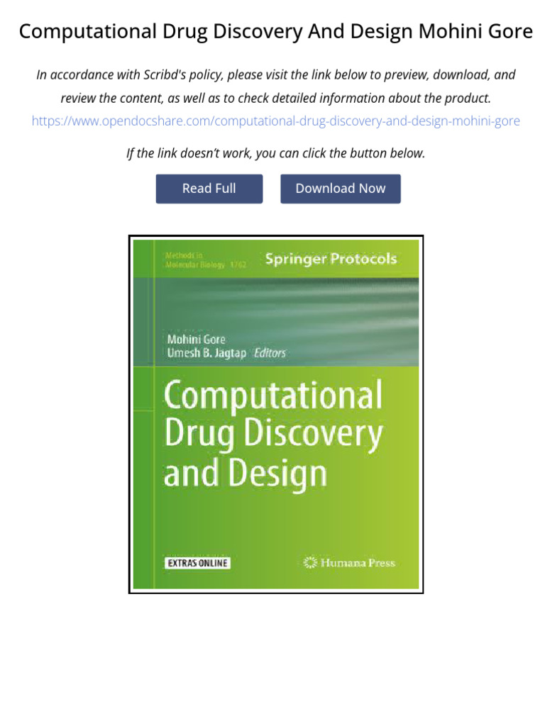 Computational Drug Discovery and Design Mohini Gore | PDF | Docking ...