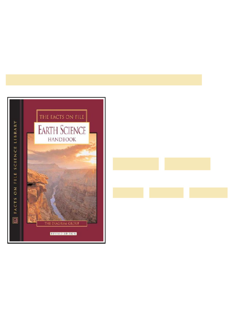 (Ebook) The Facts on File Earth Science Handbook by Diagram Group ISBN 9780816058792, 0816058792 ...