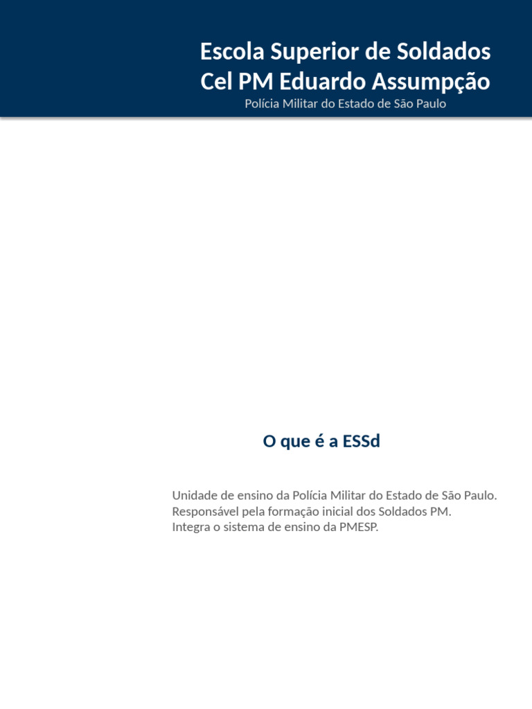 ESSd PMESP Design Limpo Institucional | PDF