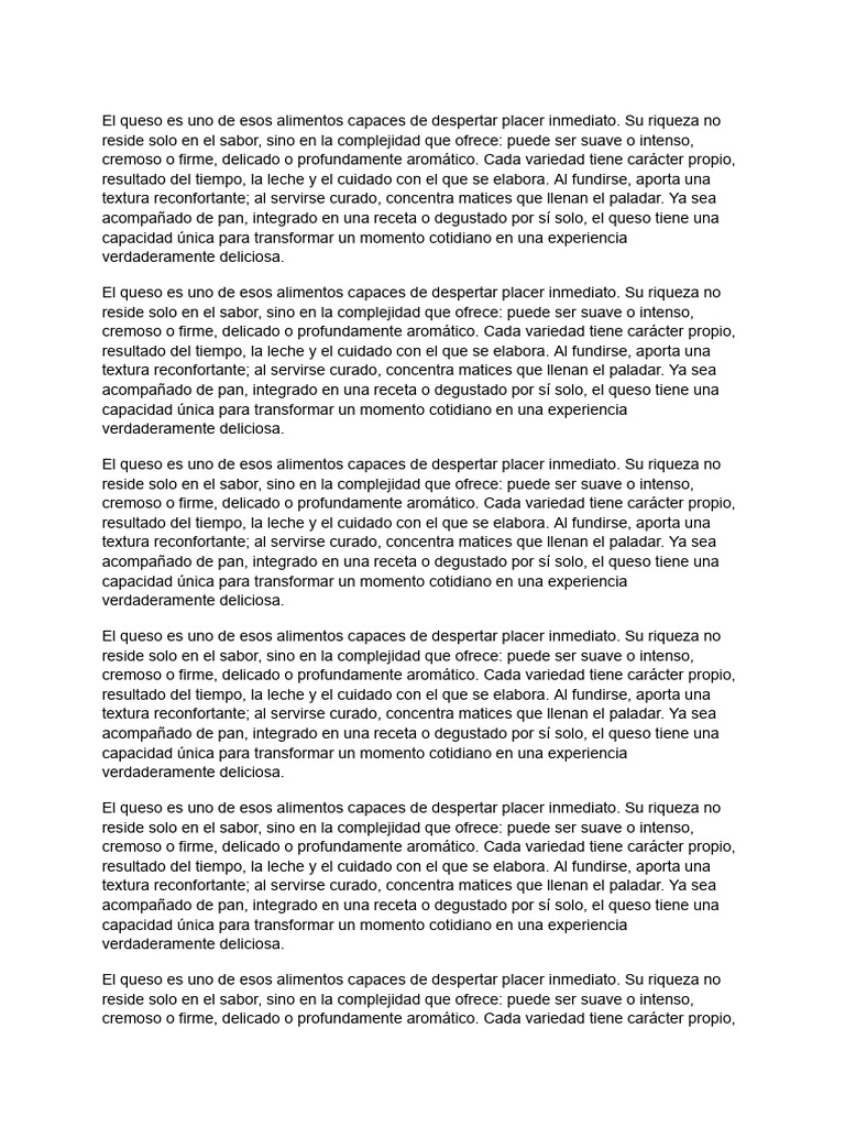 Documento Sin Título (1) | PDF | Queso | Panes