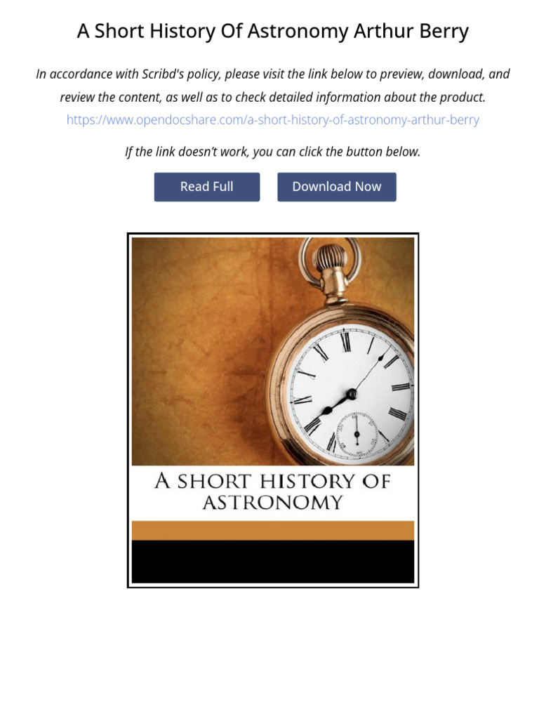 A Short History Of Astronomy Arthur Berry | PDF | Google Books | Books