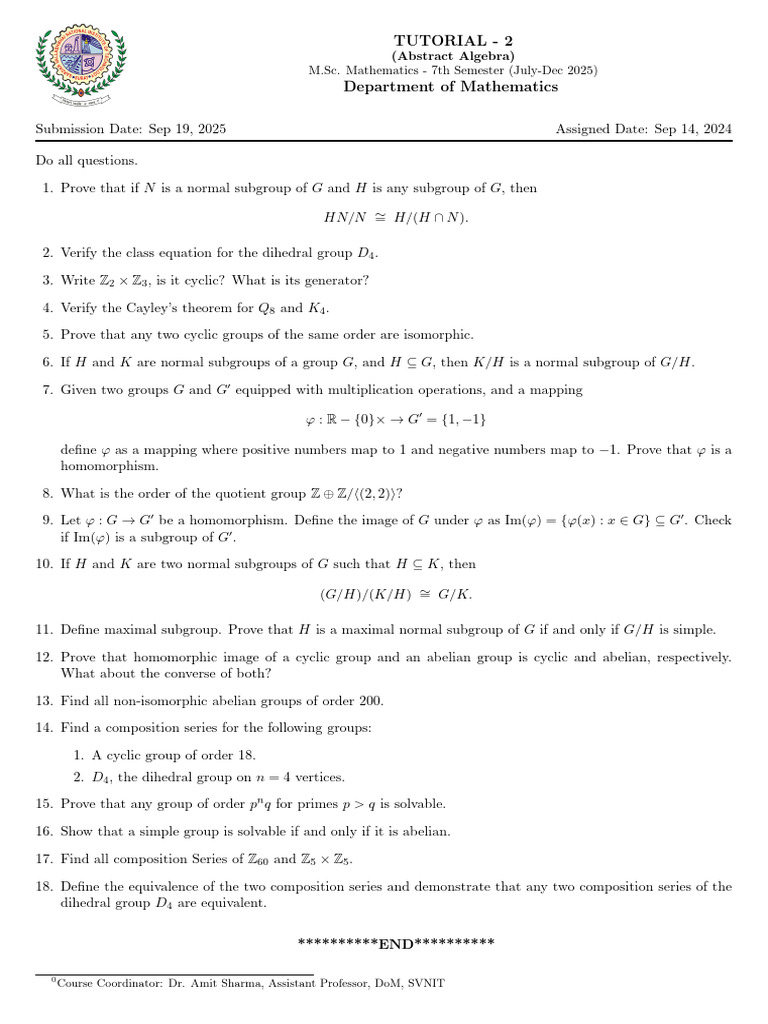 T2 Algebra | PDF | Group (Mathematics) | Mathematical Concepts