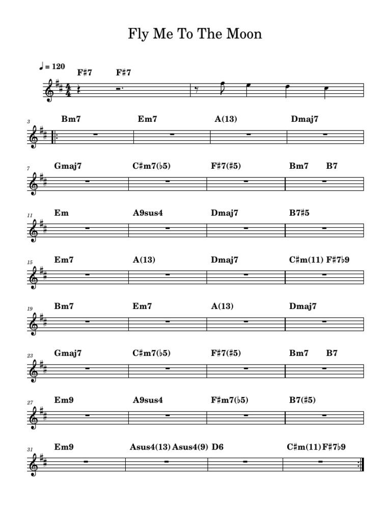 Fly Me to the Moon Transpuesto (1) | PDF