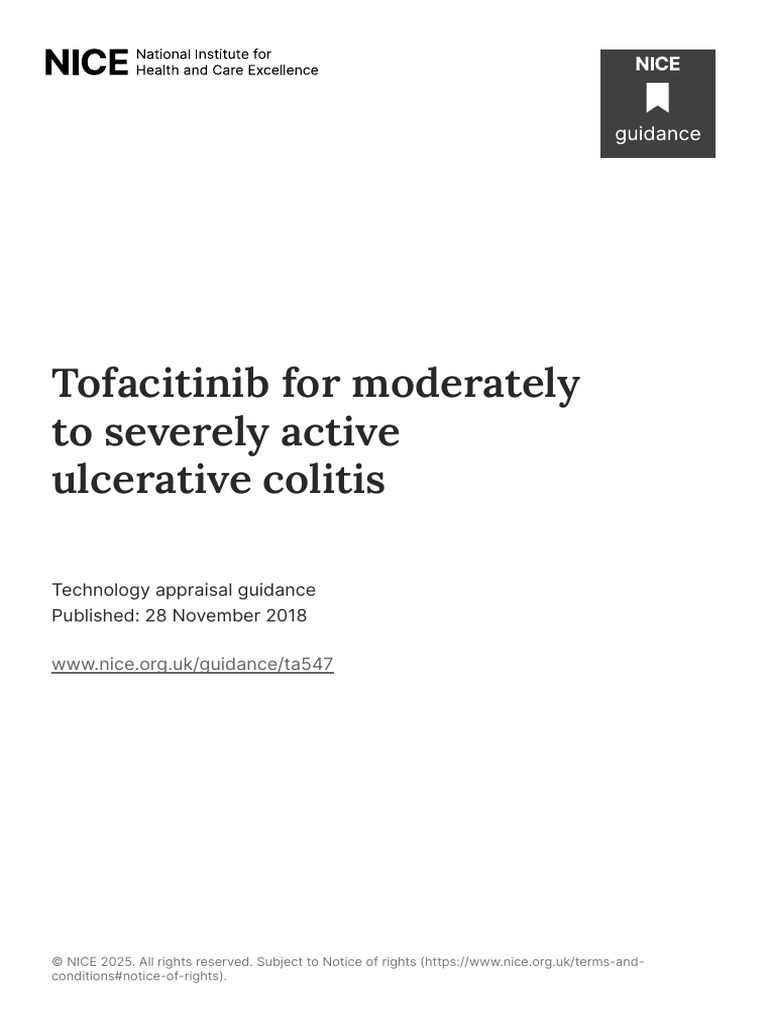 Tofacitinib for Moderately to Severely Active Ulcerative Colitis PDF ...