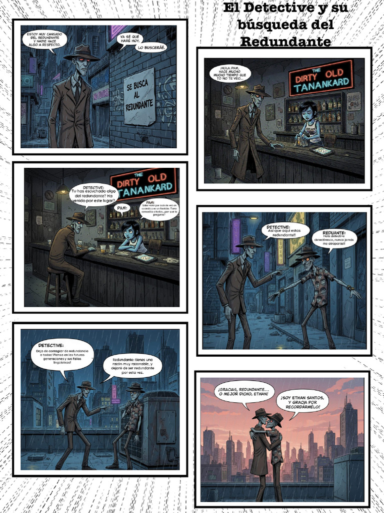 Documento A4 Pagina de Historieta Dibujo a Mano Estructurado Blanco y ...