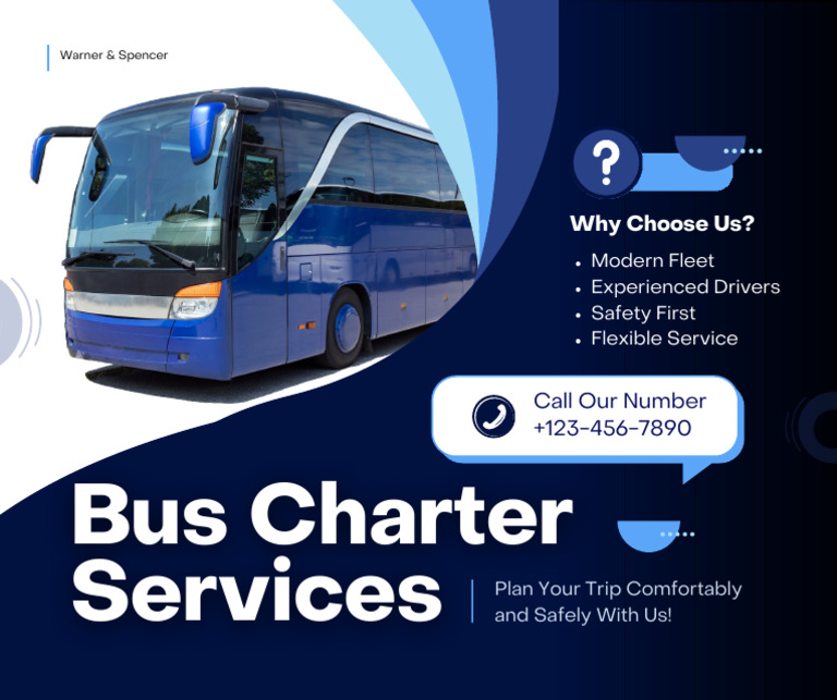 Blue and White Modern Bus Charter Services Facebook Post_20260110 ...