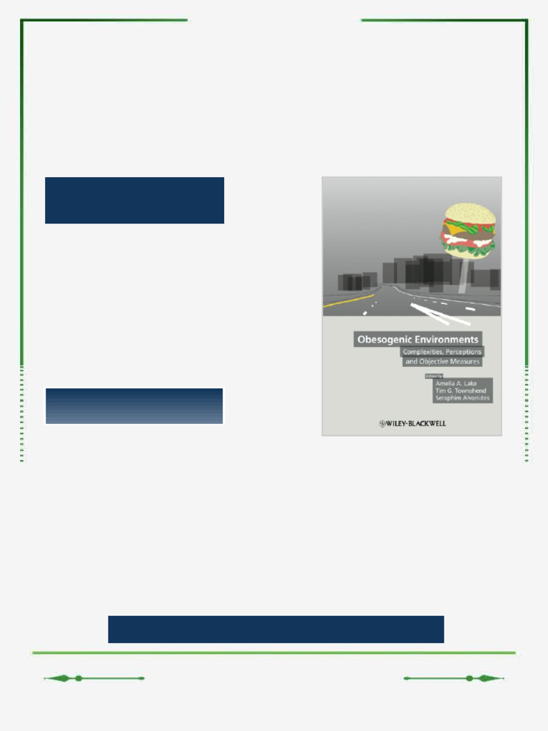 Obesogenic Environments 1st Edition Amelia Lake complete ebook | PDF ...