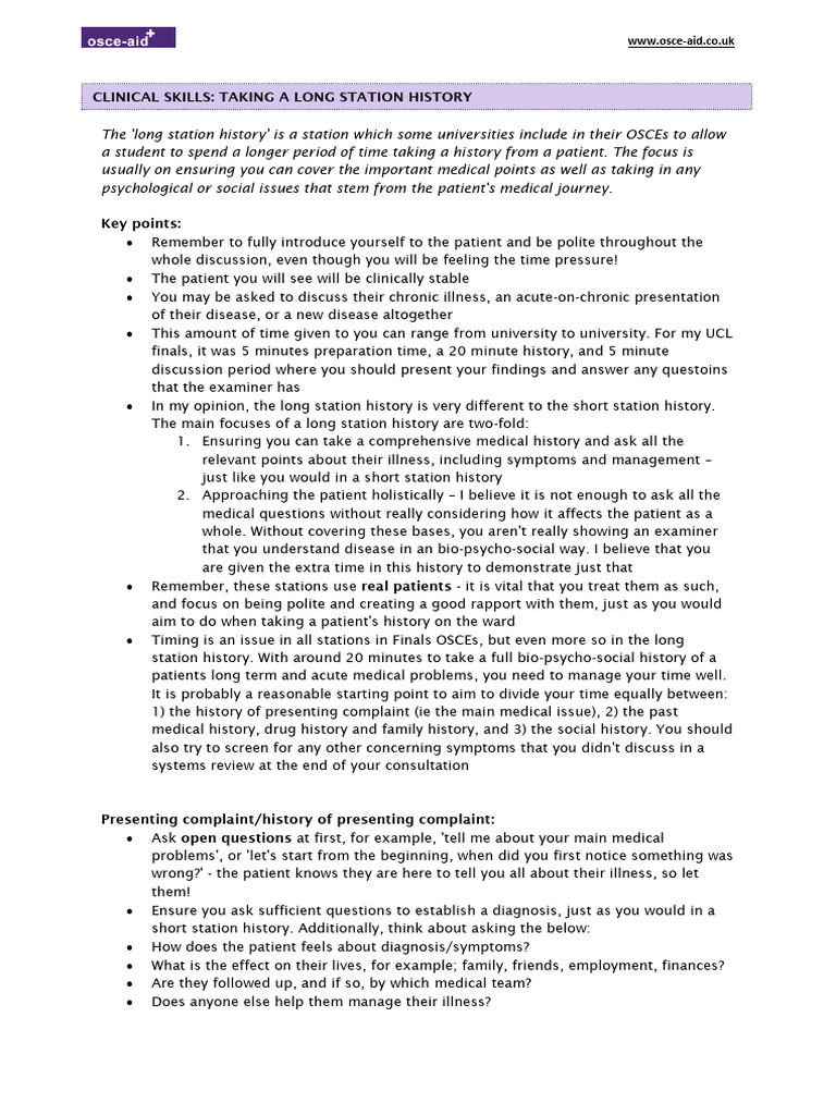 PACEs History Taking | PDF | Respiratory Diseases | Chronic Obstructive ...