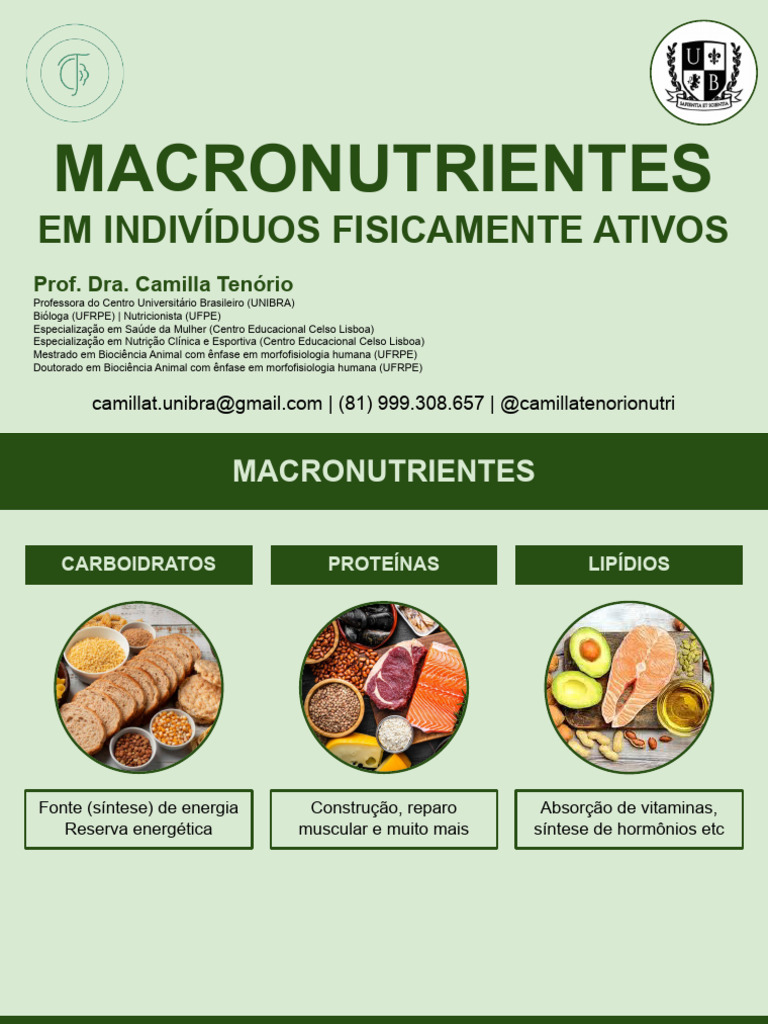 Macronutrientes para Atletas Ativos | PDF | Vegetarianismo | Proteínas