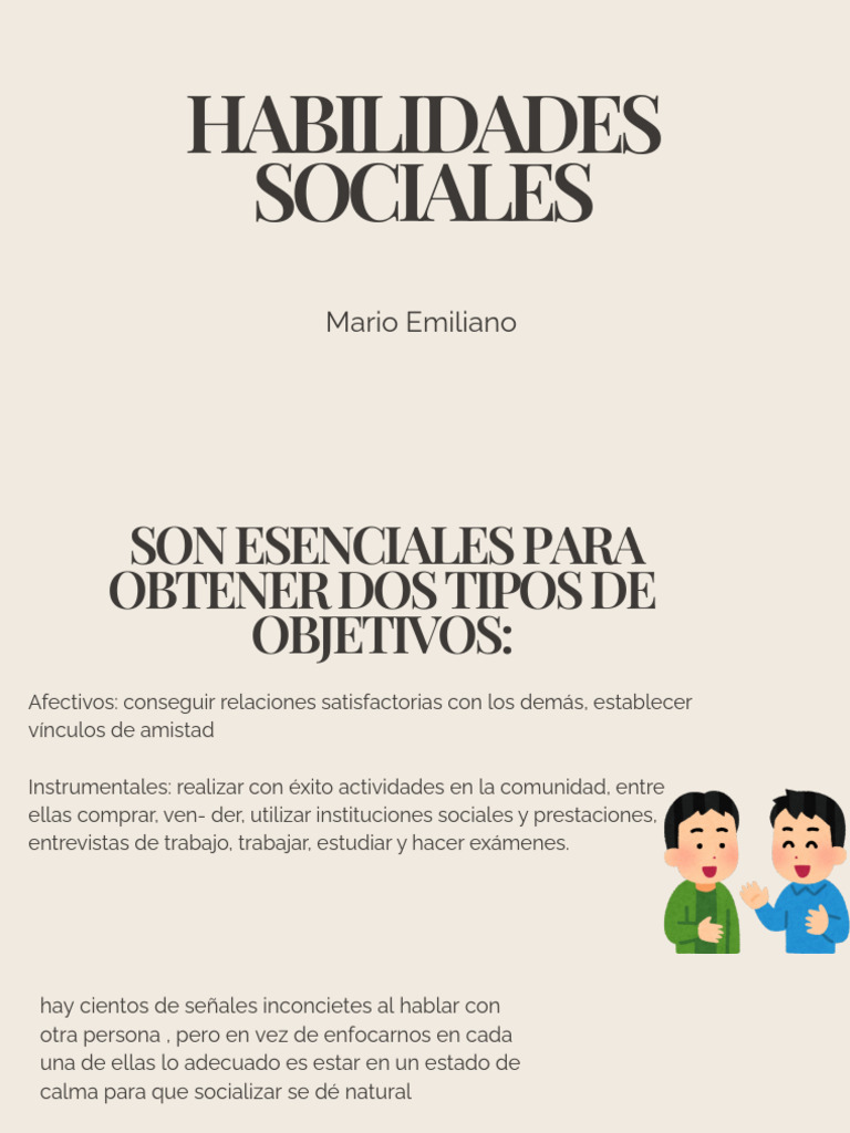 Habilidades Sociales | PDF