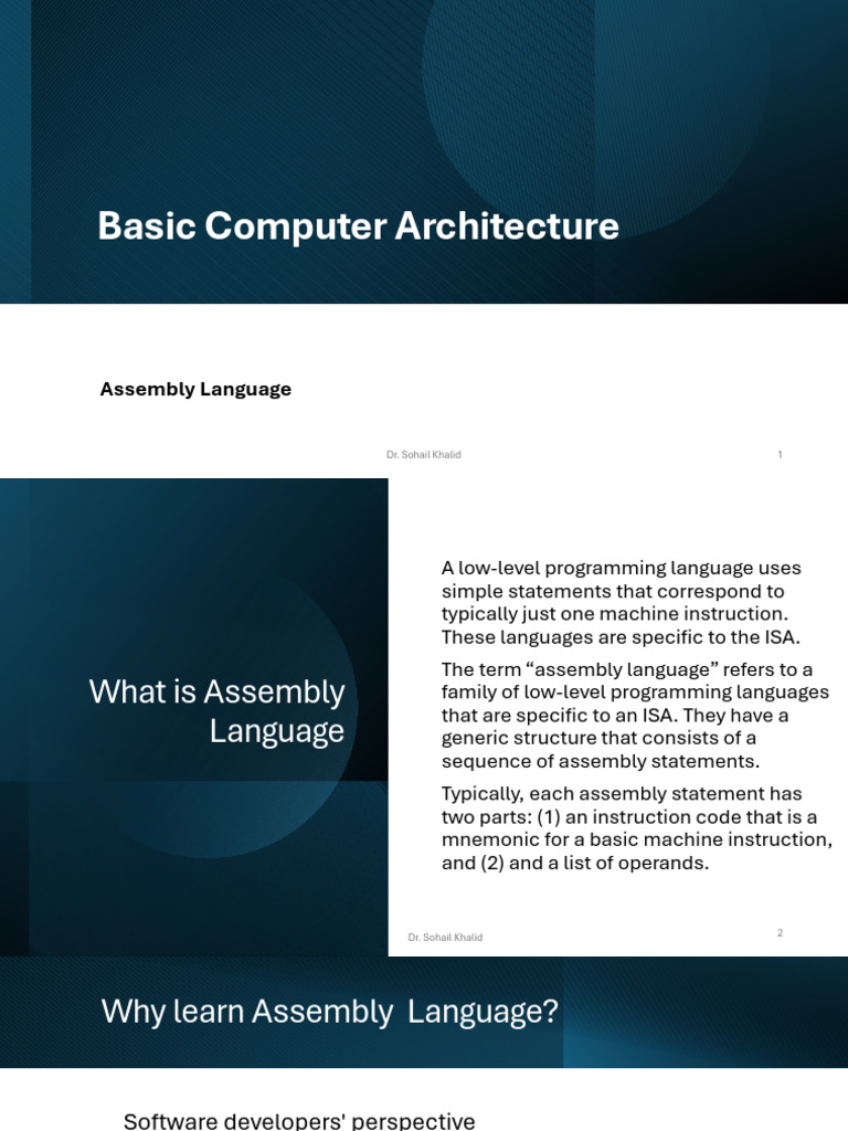 ACA-Lecture-3 | PDF | Assembly Language | Computer Science