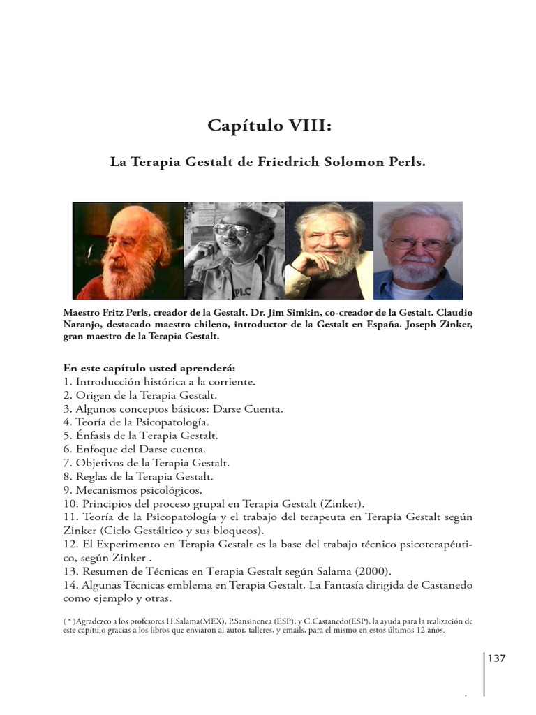 Capitulo 8 Colli | PDF | Terapia Gestalt | Psicoterapia