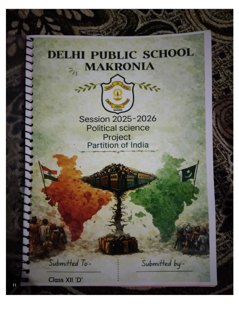 Political Science Class 12th On The Topic Partition of India | PDF