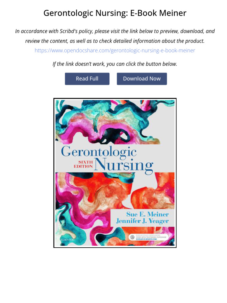 Gerontologic Nursing: E-Book Meiner | PDF | Health Promotion ...