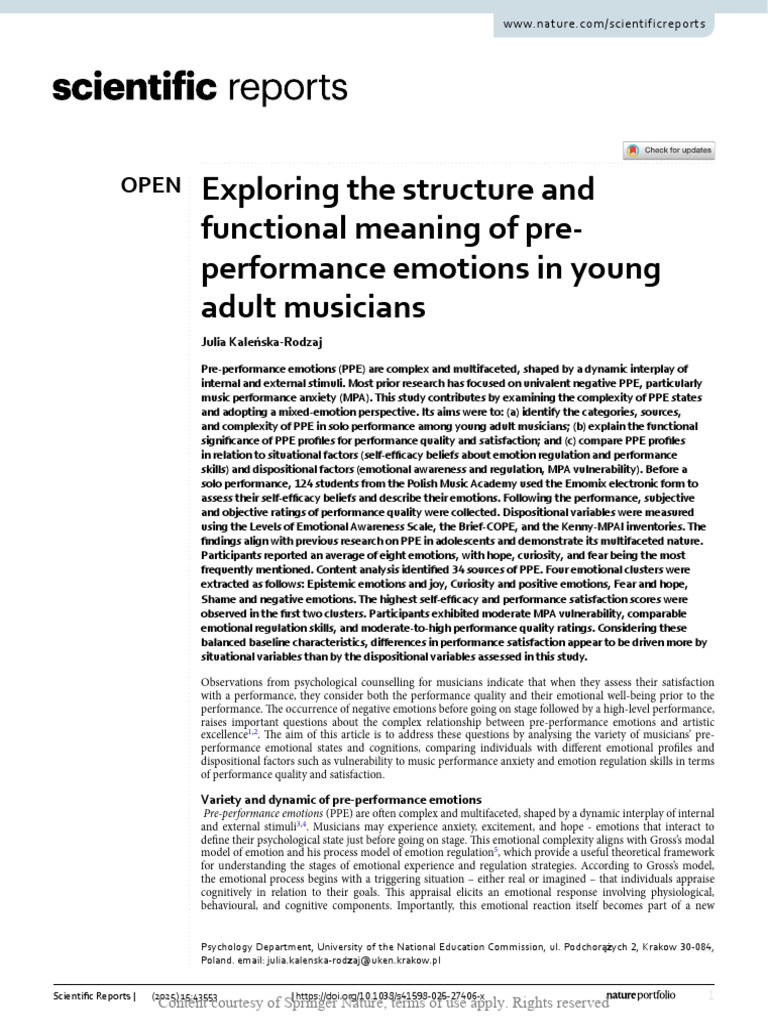 Exploring the Structure and Functional Meaning of | PDF | Emotions ...