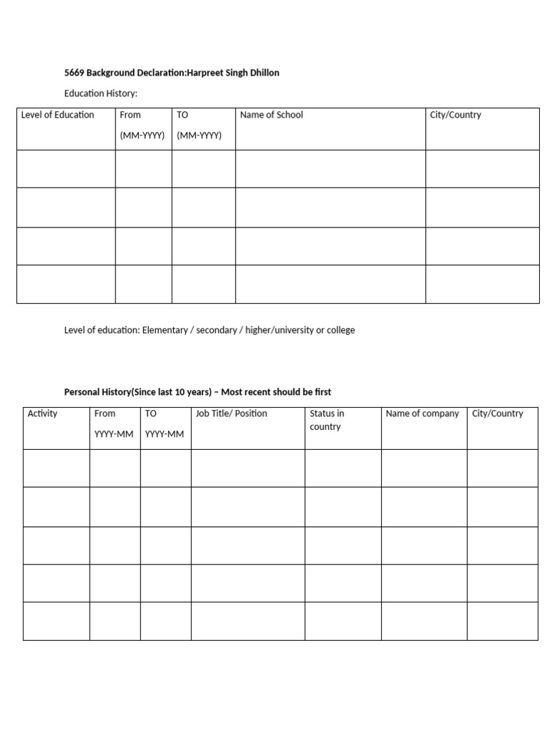 5669 Background Declaration | PDF