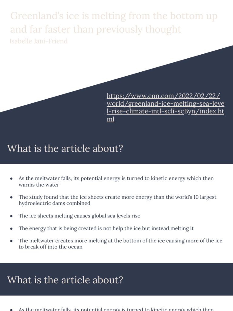 Vivian Cook Real Science News #3 | PDF | Ice | Sea Level Rise