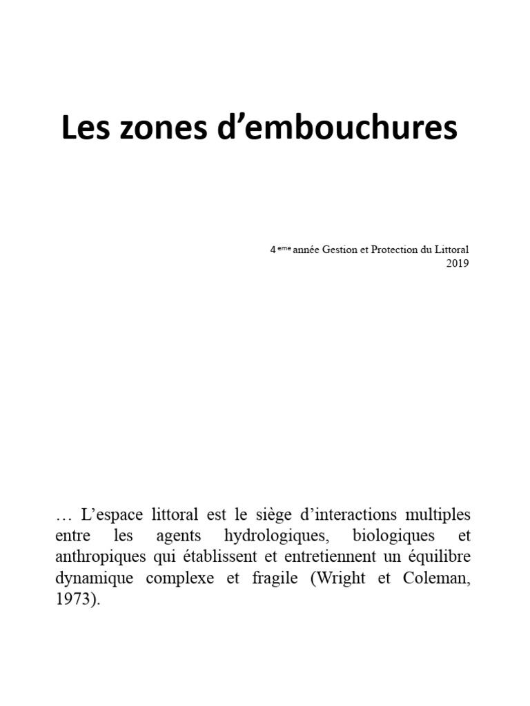 Comprendre les embouchures et estuaires | PDF | Delta (hydrologie ...