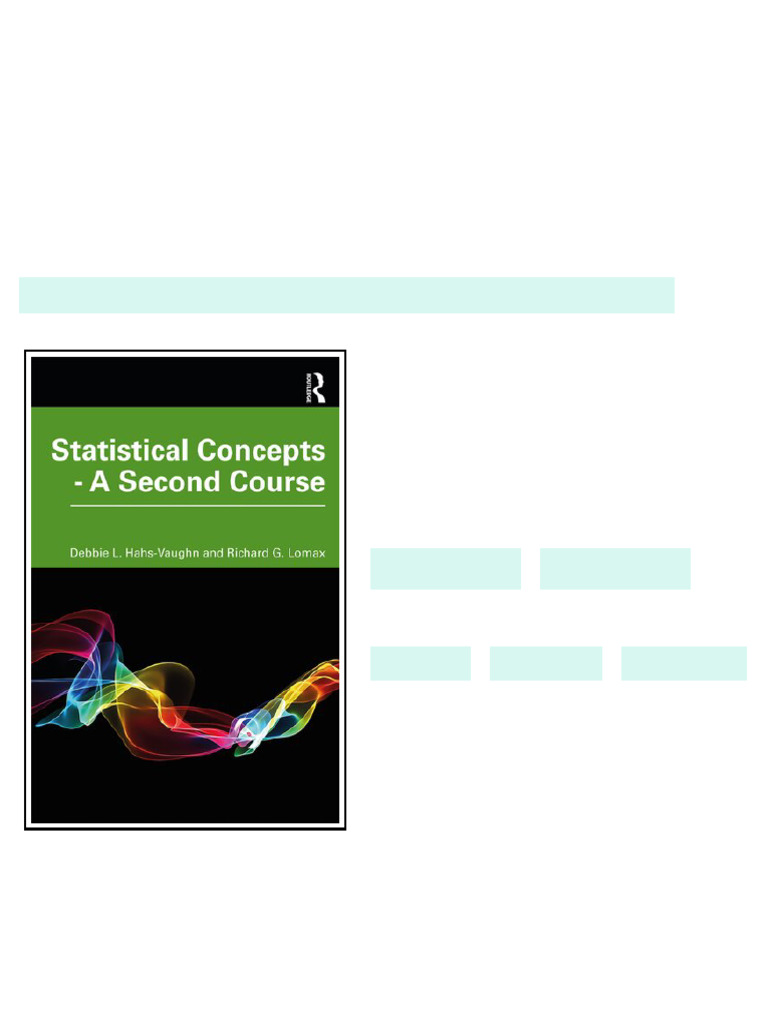 (Ebook) Statistical Concepts - A Second Course by Debbie L. Hahs-Vaughn ...