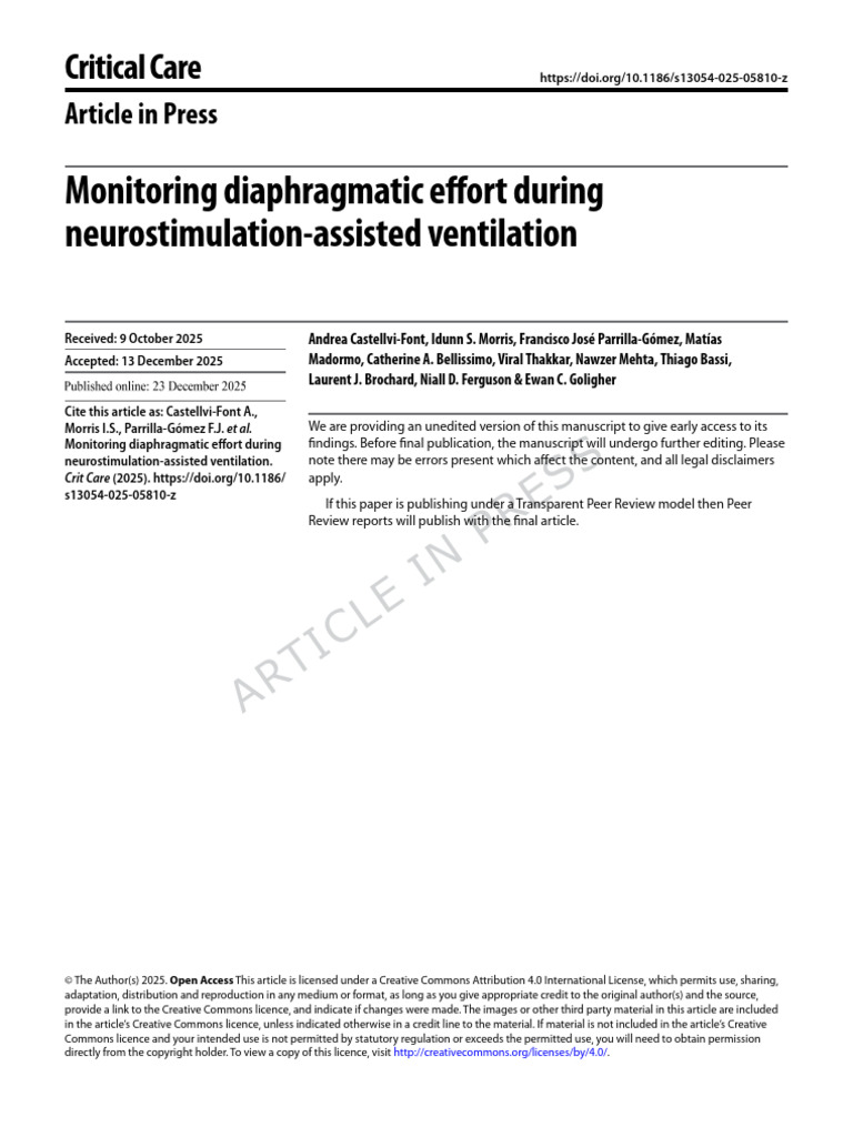 Monitoring Diaphragmatic Effort During Neurostimul | PDF | Receiver ...