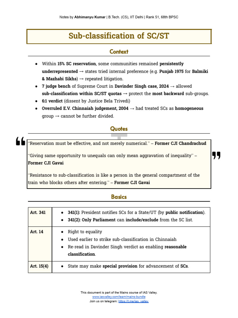 SC/ST Sub-Classification Insights | PDF | Justice | Crime & Violence