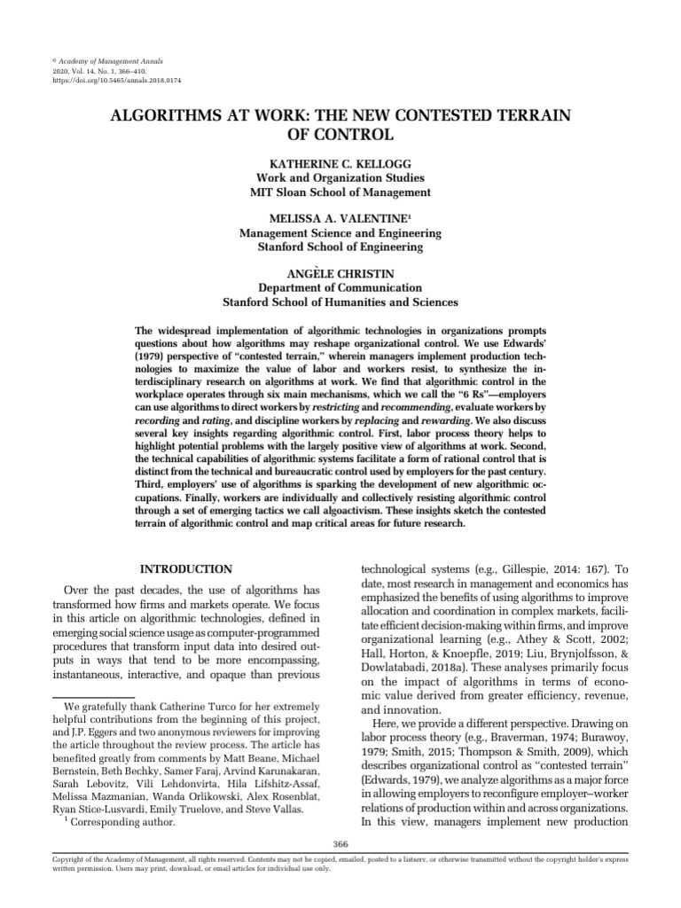 Algorithms at Work | PDF | Machine Learning | Algorithms