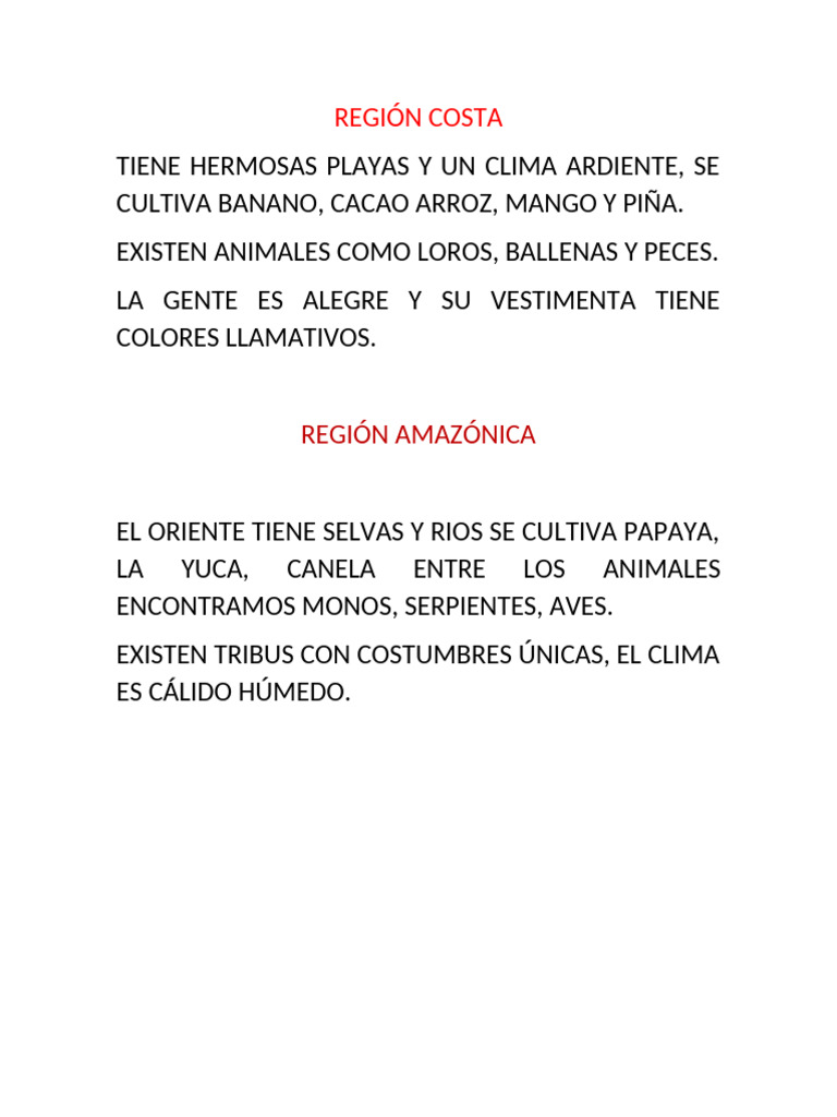 Región Costa | PDF