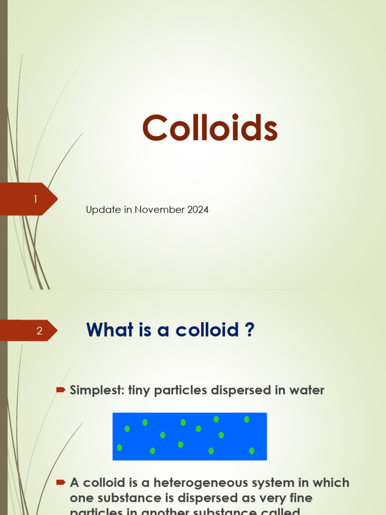 Understanding Colloids: Types & Preparation | PDF