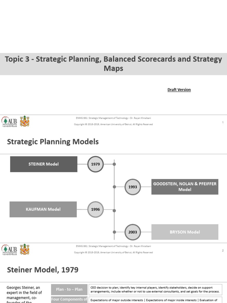 Topic 3 - Strategic Planning, BSC and Strategy Maps | PDF | Strategic Management | Strategic ...