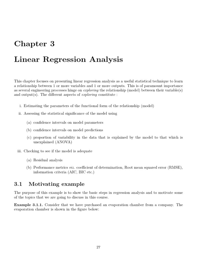 Chapter 3. Linear Regression Analysis | PDF | Errors And Residuals ...
