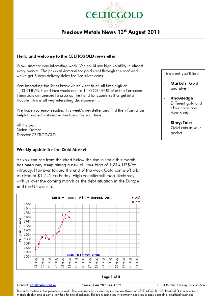 Buy Gold Coins, Buy Gold Bullion at Celticgold - Eu | Download Free PDF ...