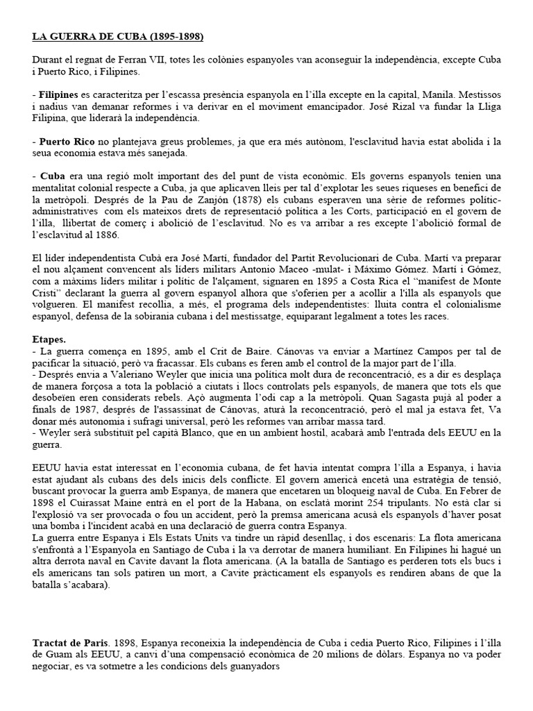 La Guerra de Cuba | PDF