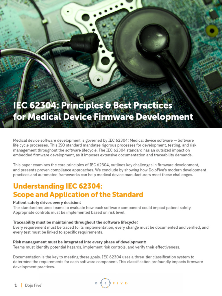 IEC 62304 Compliance for Medical Firmware | PDF | Medical Device | Risk ...