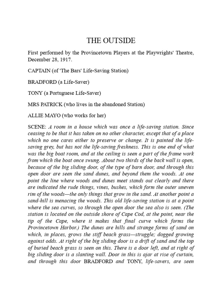 Glaspell-The Outside | PDF