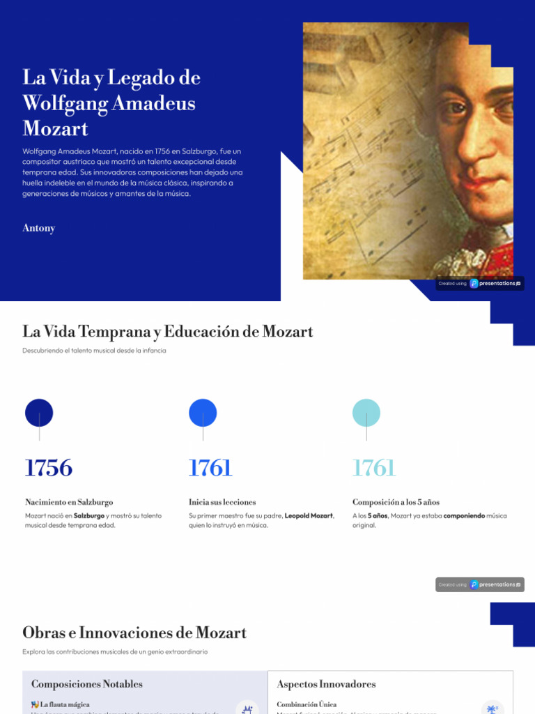 Wolfgang Amadeus Mozart - A Musical Genius | PDF