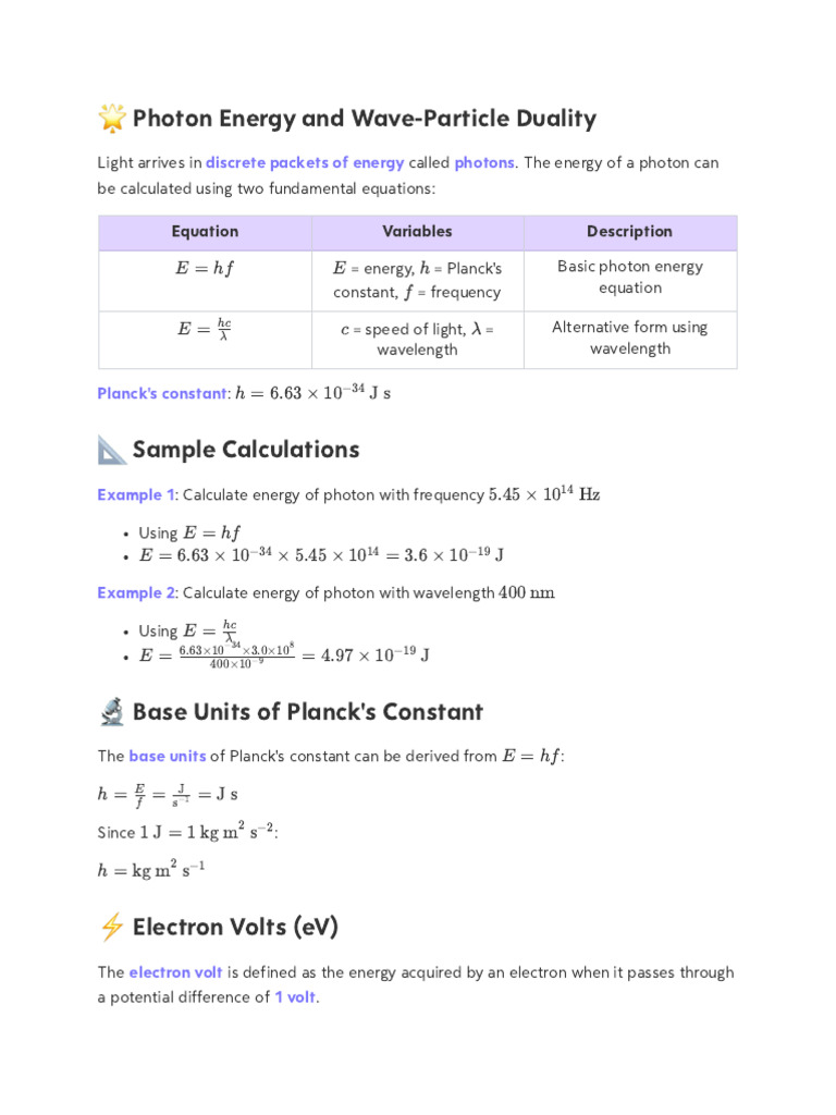 A Level Physics Revision_ All of Quantum Physics (in 25 Minutes!) | PDF ...