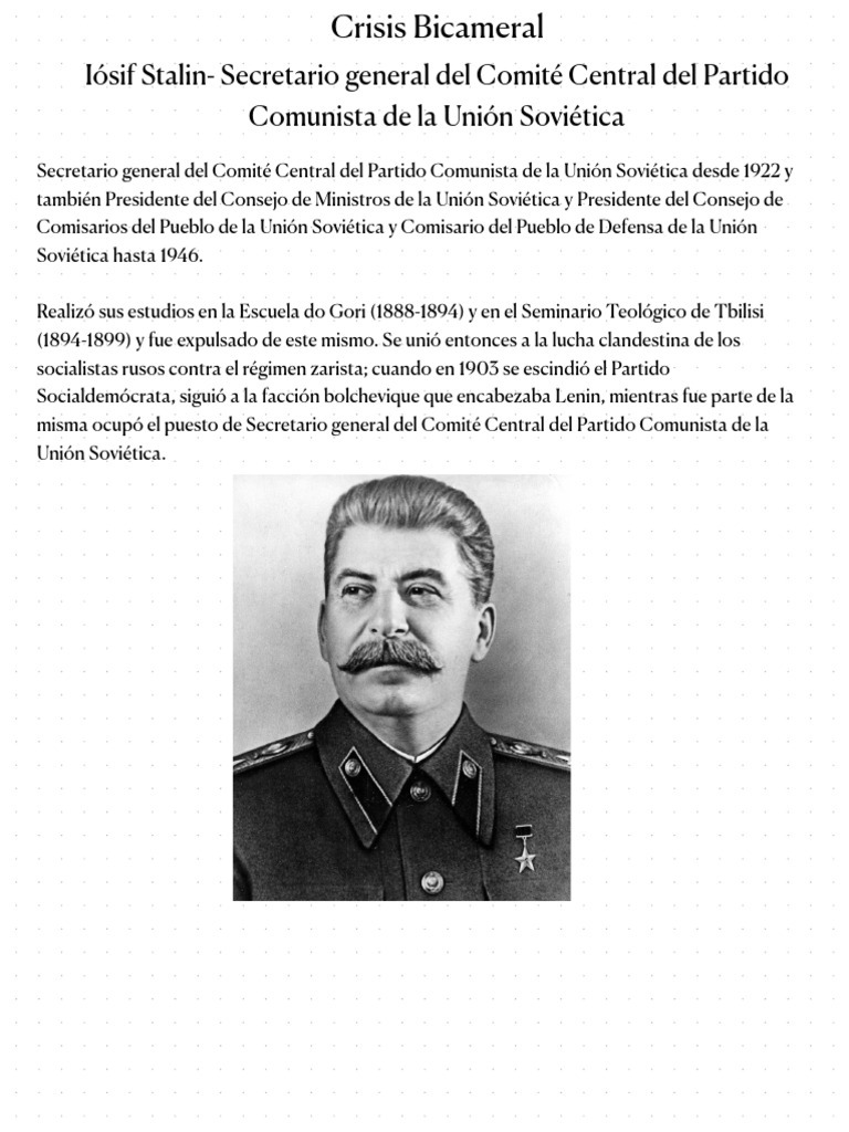 Iósif Stalin: Ascenso y Poder en la URSS | PDF