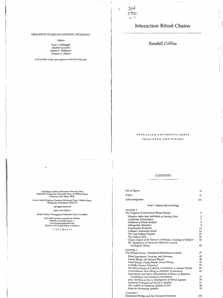 Randall Collins Interaction Ritual Chains 2004 | PDF