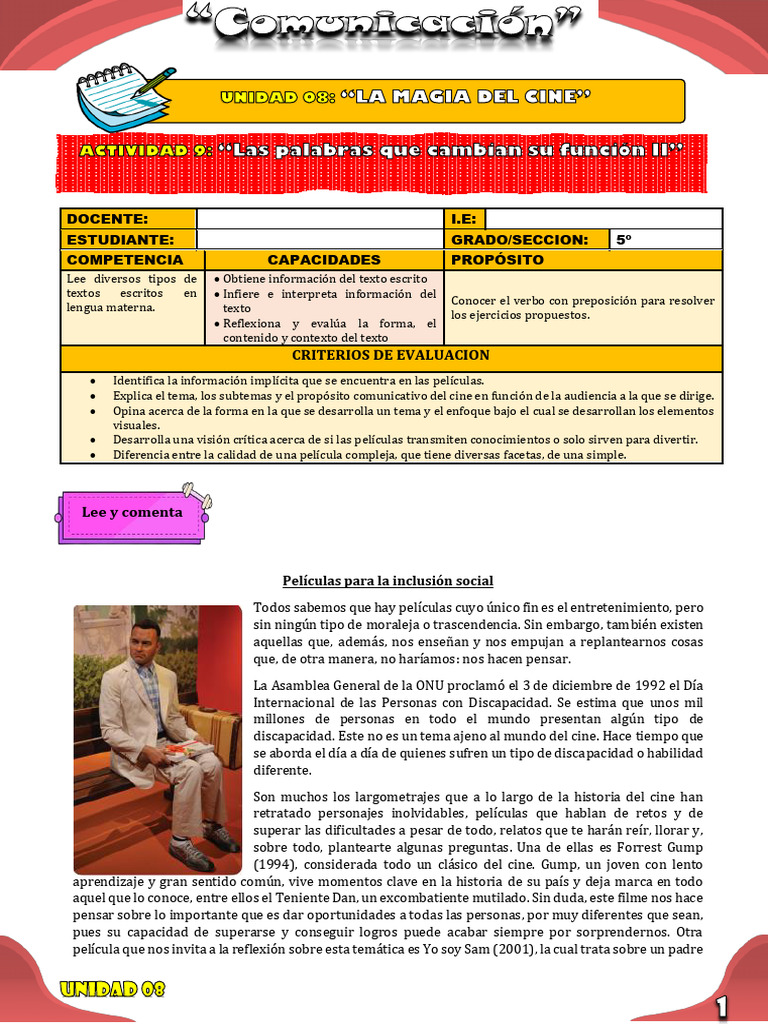 5° ACT 9 COM UN 8 SEM 05-2023 | PDF | Adjetivo | Invalidez