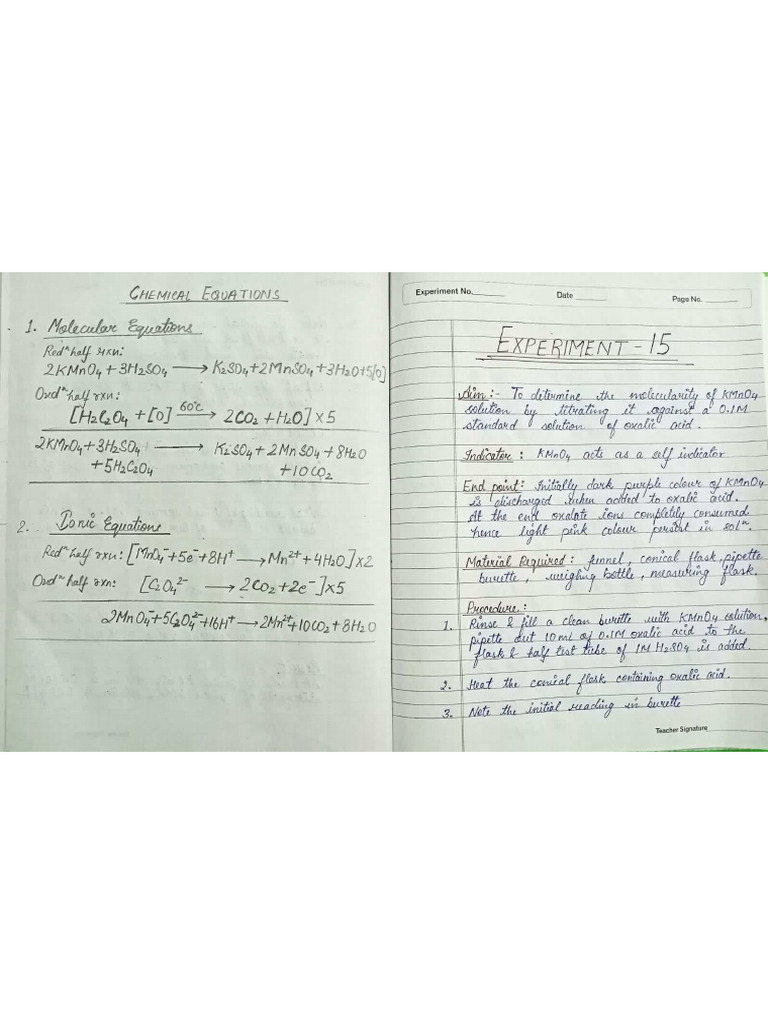 Exp 15 With Calculation | PDF