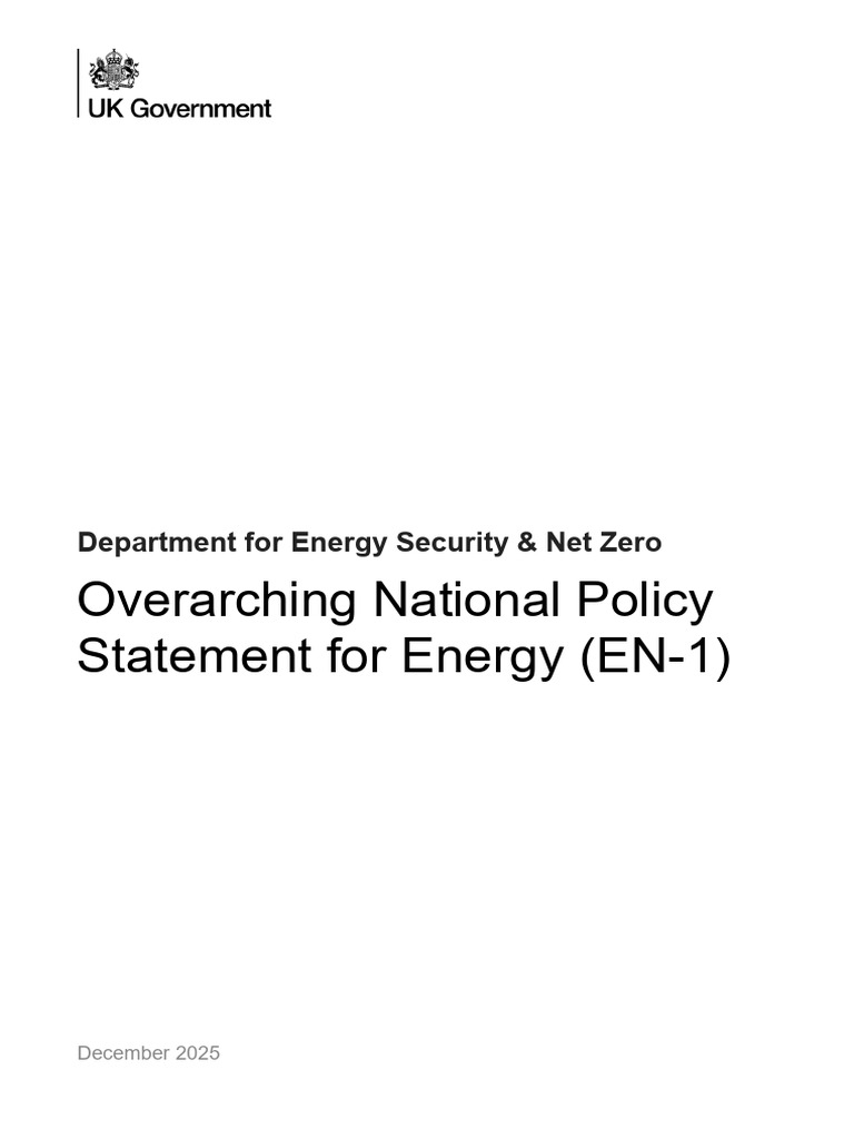 Overarching National Policy Statement for Energy en 1 Web Accessible ...