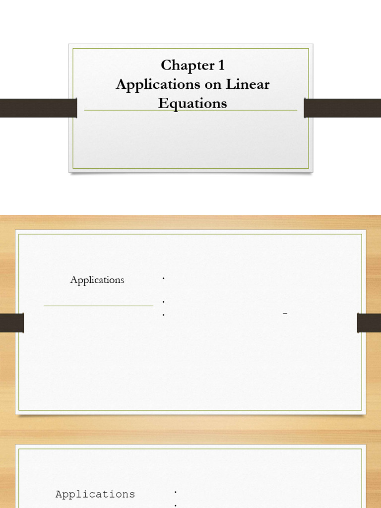 Ch.01 Applications on Linear Equations (1 ...