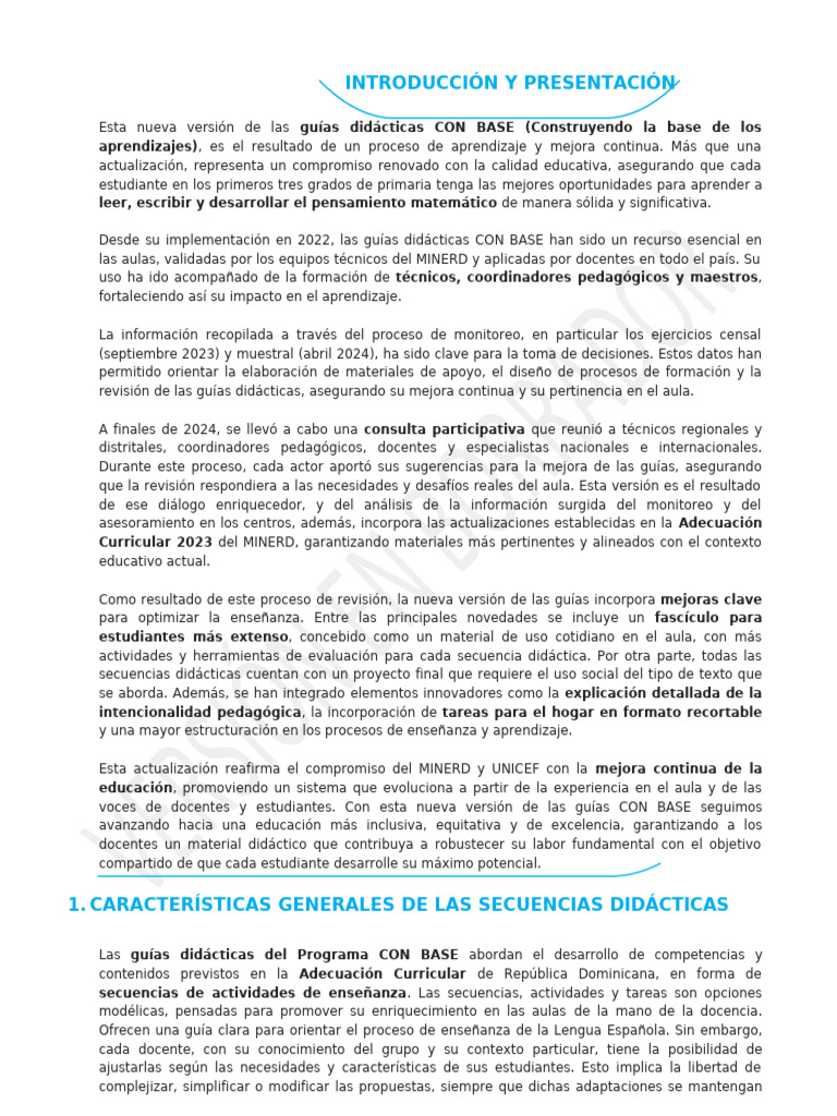 1er Grado Guia Didactica Lengua Espanola Educando Borrador | PDF | Enseñando | Evaluación