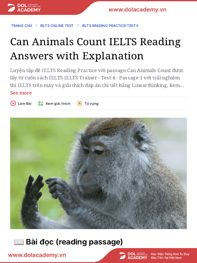 Can Animals Count | PDF | Birds | Zoology