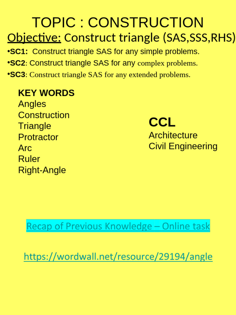 Triangle Construction Techniques: SAS, SSS, RHS | PDF | Triangle ...