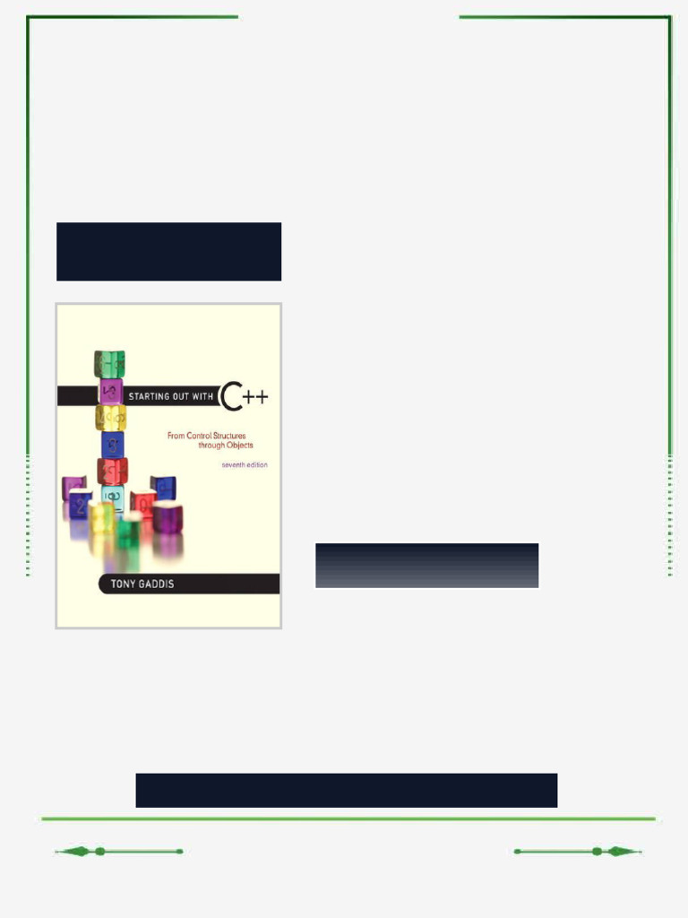 Starting Out with C From Control Structures through Objects 7th Edition ...