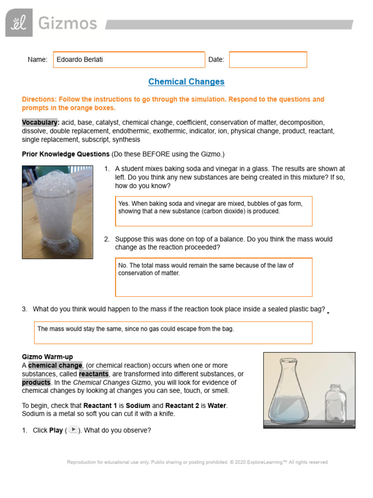 Understanding Chemical Changes and Reactions | PDF | Chemical Reactions ...