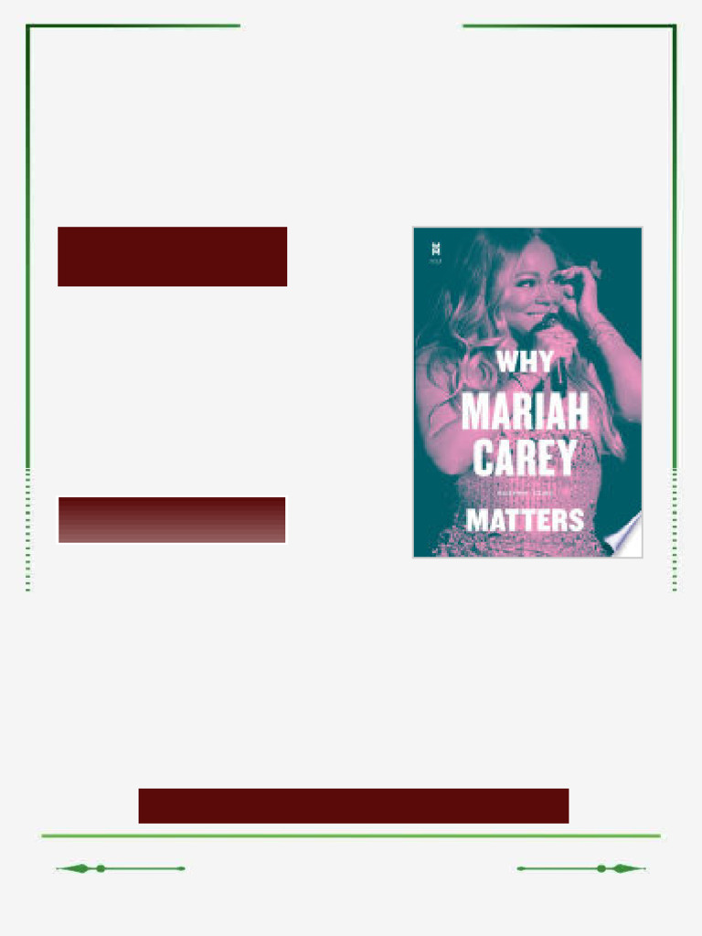 Why Mariah Carey Matters 1st Edition Andrew Chan ebook quick load ...