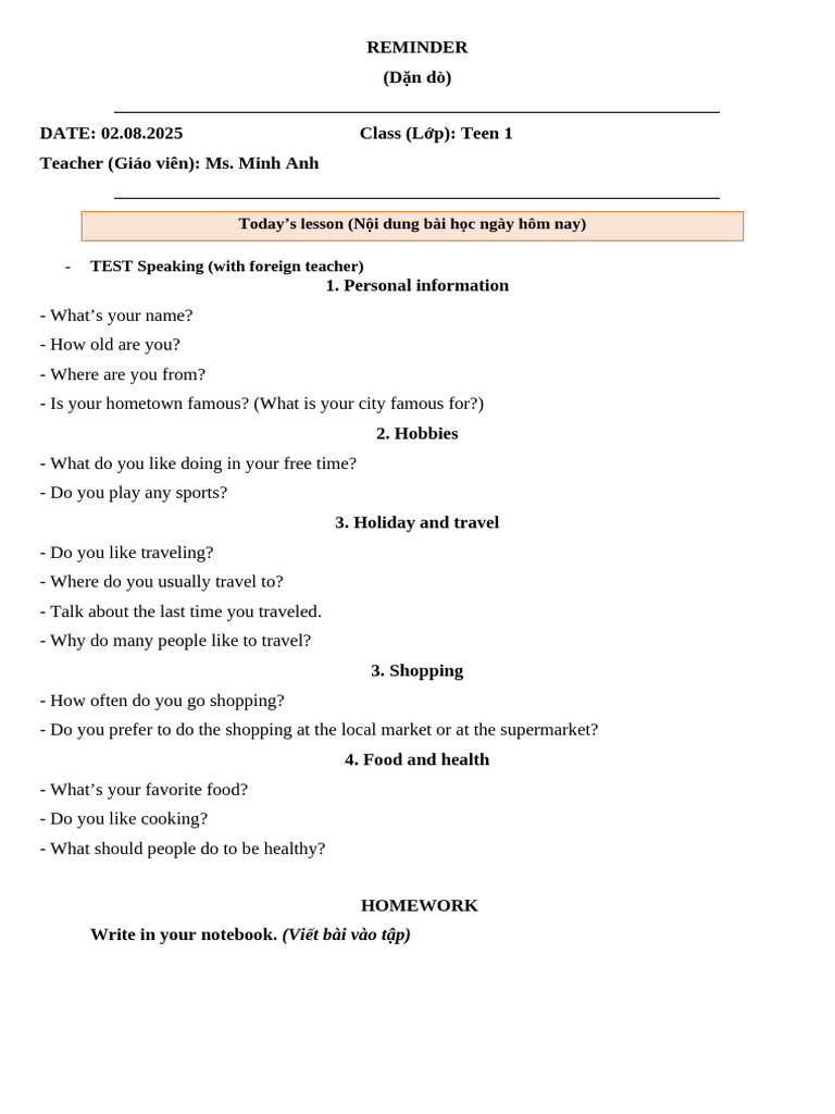 Bản Sao Của Reminder_ Teen B-357 _ Aug 2025 | PDF